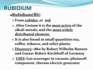 Alkaline and alkaline earth metals | PPTX