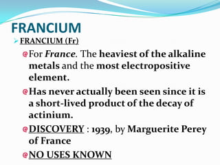 Alkaline and alkaline earth metals | PPTX