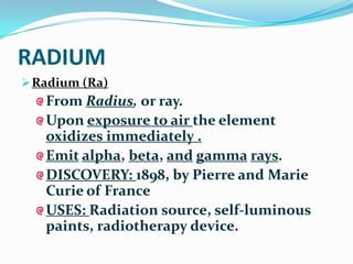 Alkaline and alkaline earth metals | PPTX