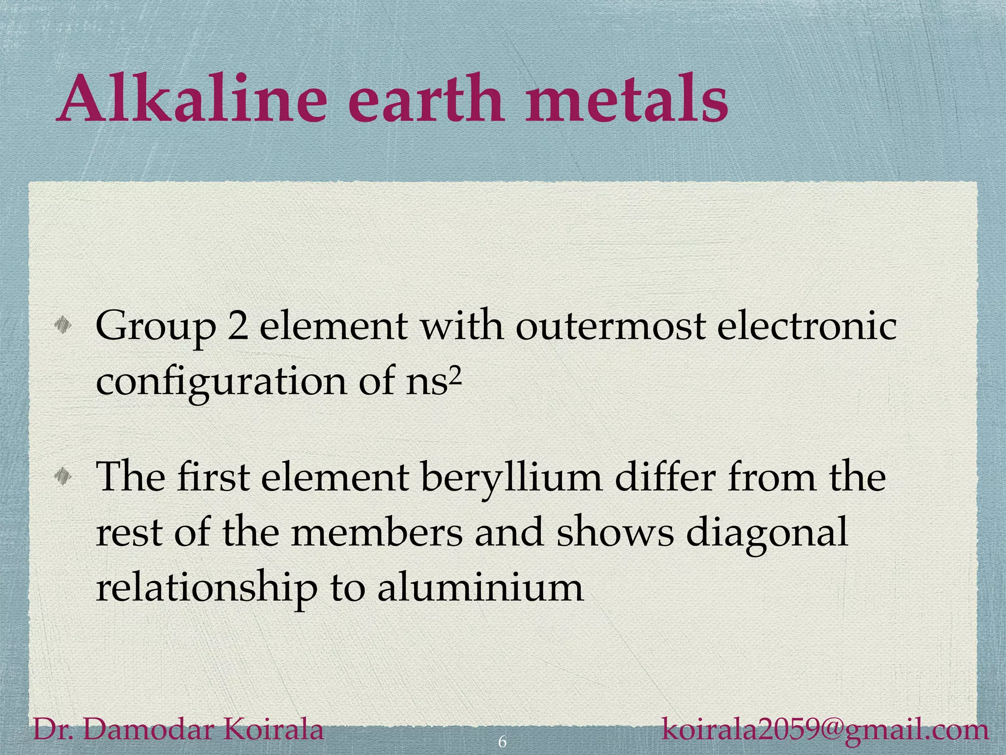 Alkaline earth metal | PDF