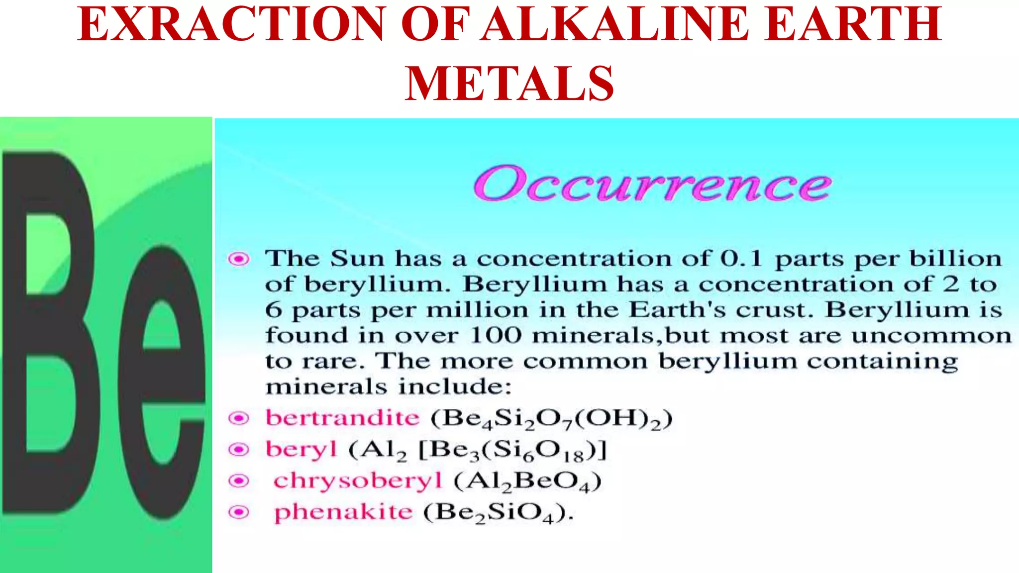 Alkaline earth metals | PPTX