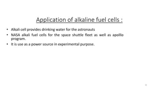 Alkaline fuel cell pradeep jaiswal msc part 1 mithibai college | PPTX