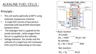 Alkaline fuel cell pradeep jaiswal msc part 1 mithibai college | PPTX
