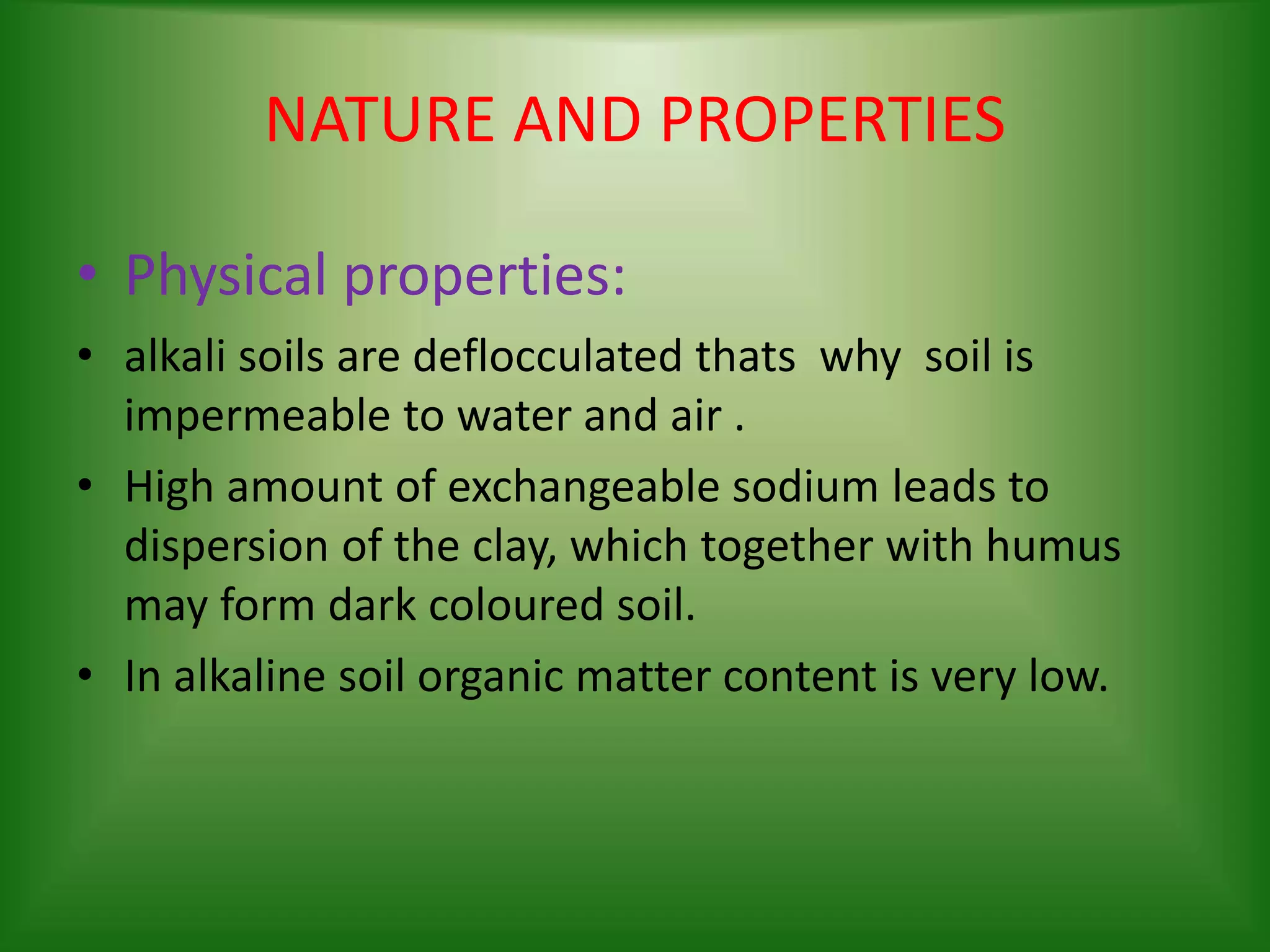 Alkaline soil , Origin, Properties and Distribution in India | PPTX