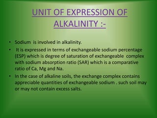Alkaline soil , Origin, Properties and Distribution in India | PPTX