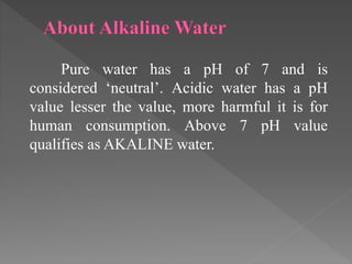 Alkaline water filter jug | PPTX