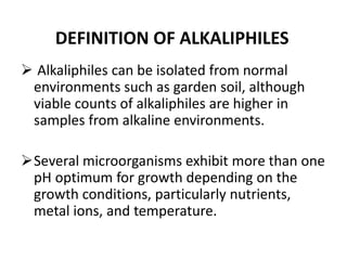 Alkaliphiles | PPTX