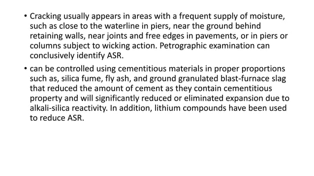 Alkali reaction in concrete | PPTX | Chemistry | Science