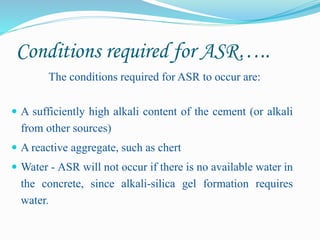 Alkali silica reaction | PPTX