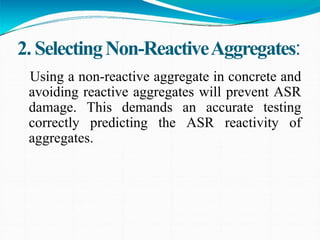 Alkali silica reaction in concrete-RRS | PPTX