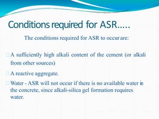Alkali silica reaction in concrete-RRS | PPTX