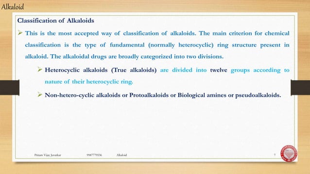 Alkaloids, | PPT