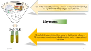 Alkaloidals qualitative & quantitative analysis. | PPTX