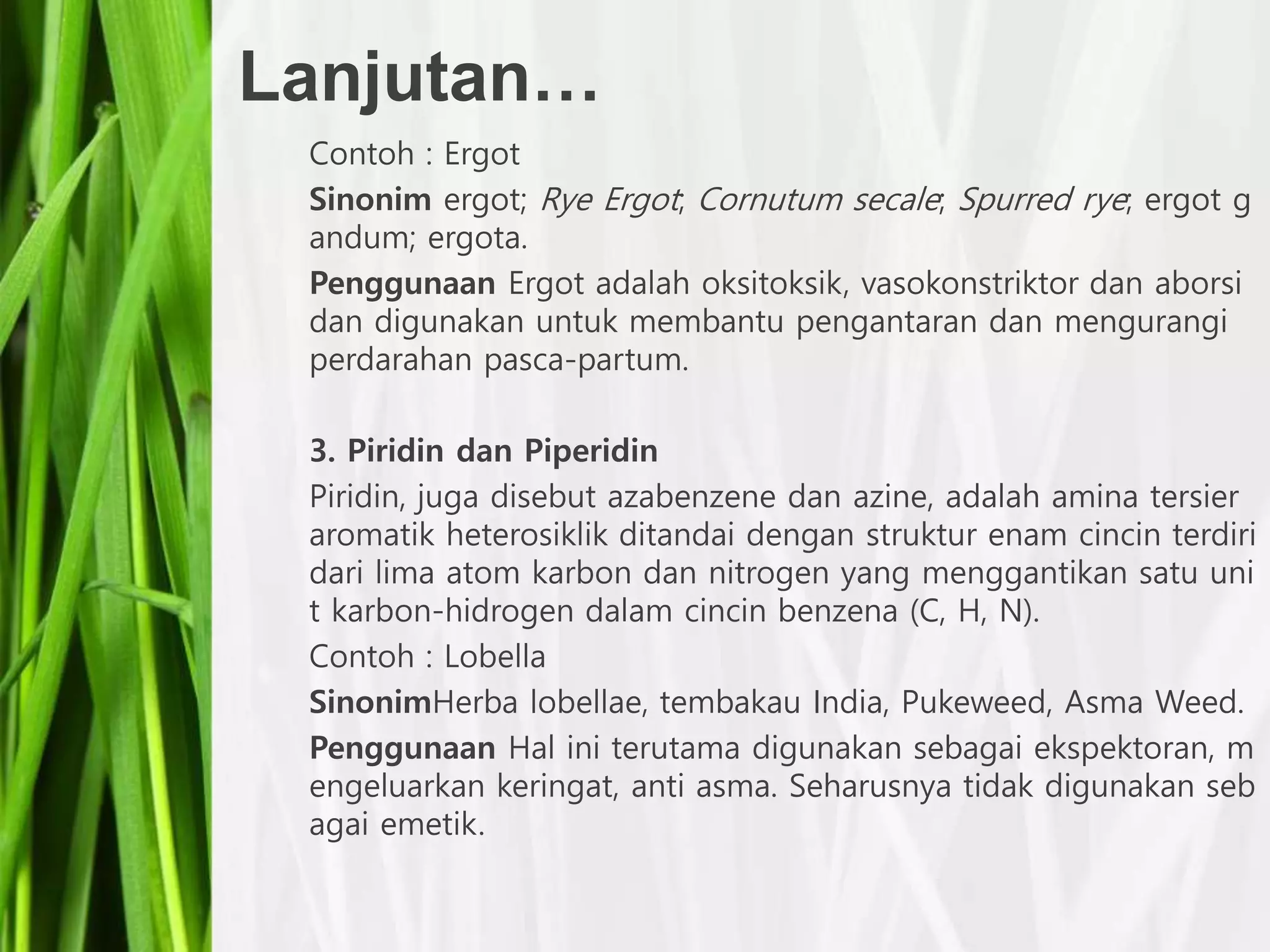 Farmakognosi ALKALOID | PPTX