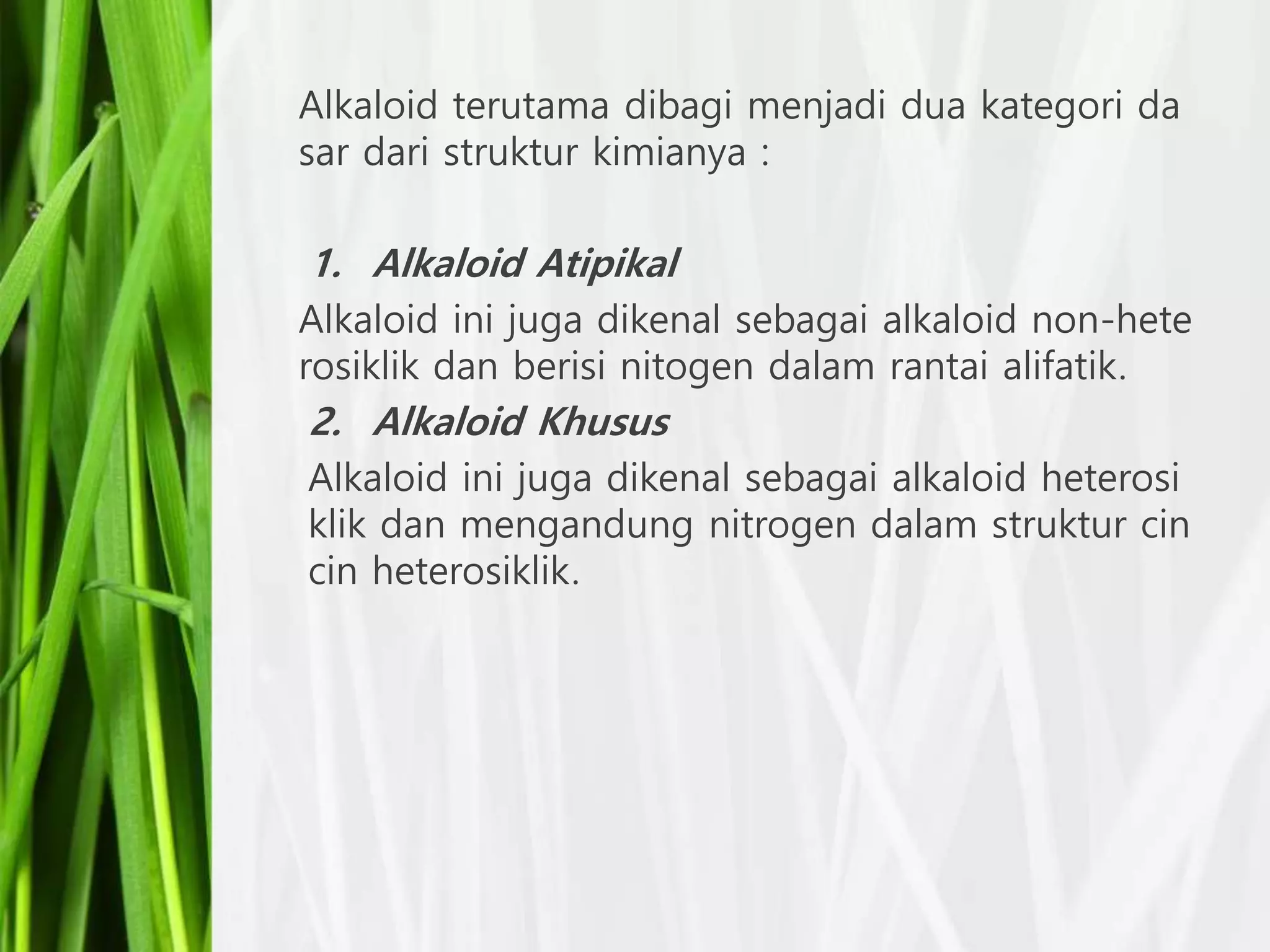 Farmakognosi ALKALOID | PPTX