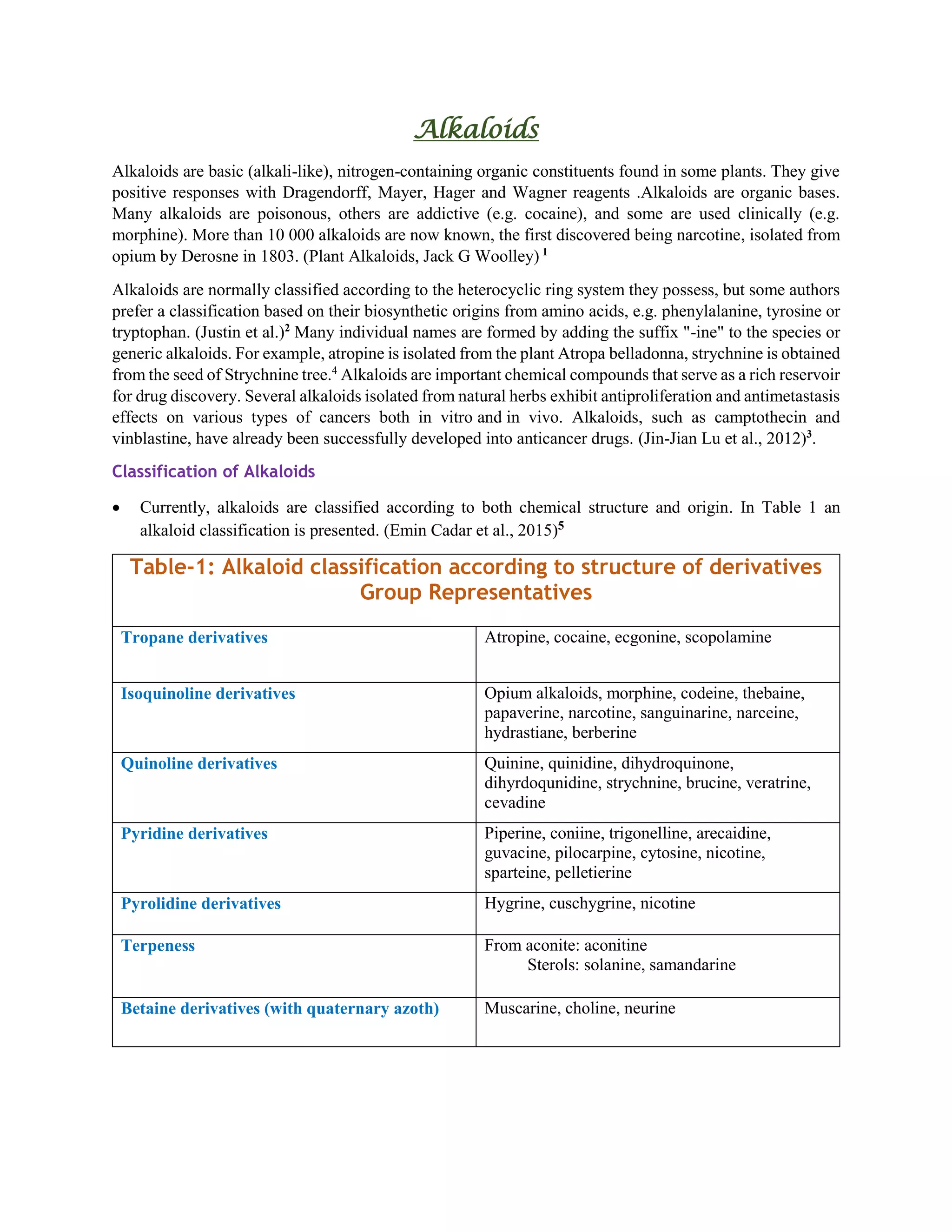 Alkaloids | PDF