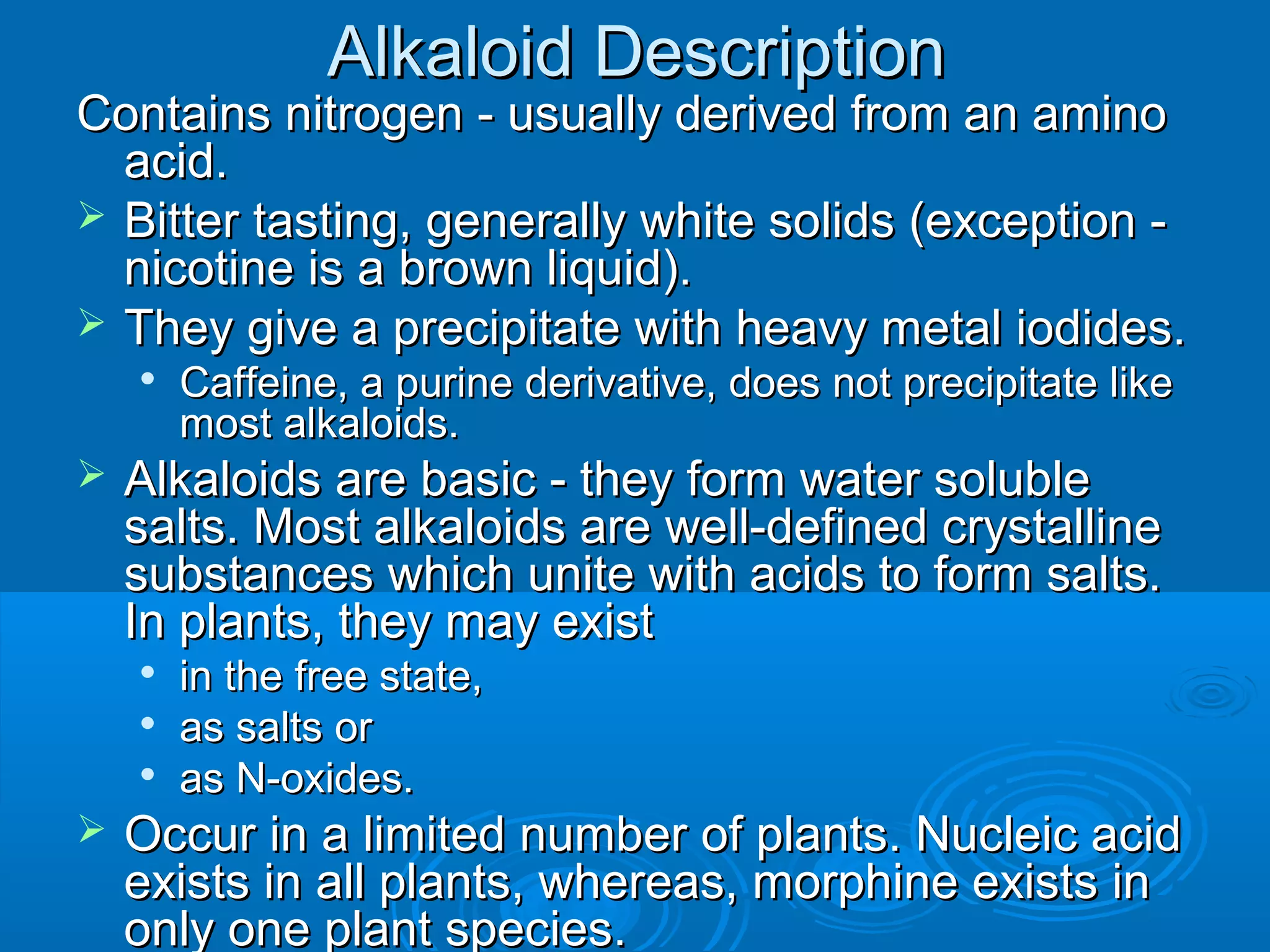 Plant Alkaloids | PPT