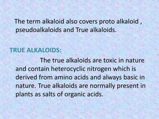 Alkaloids | PPT
