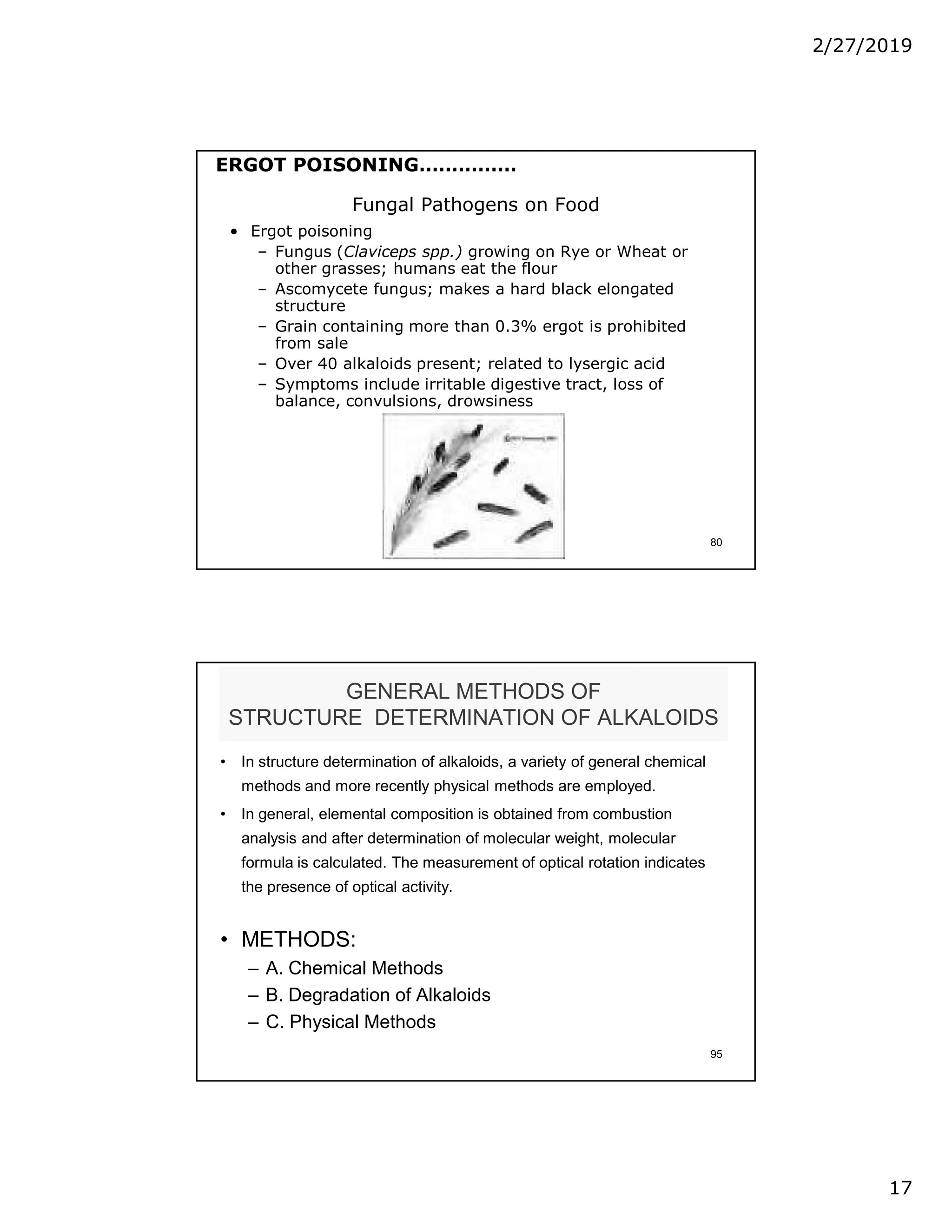 alkaloids -General methods of structural elucidation of Alkaloids ...