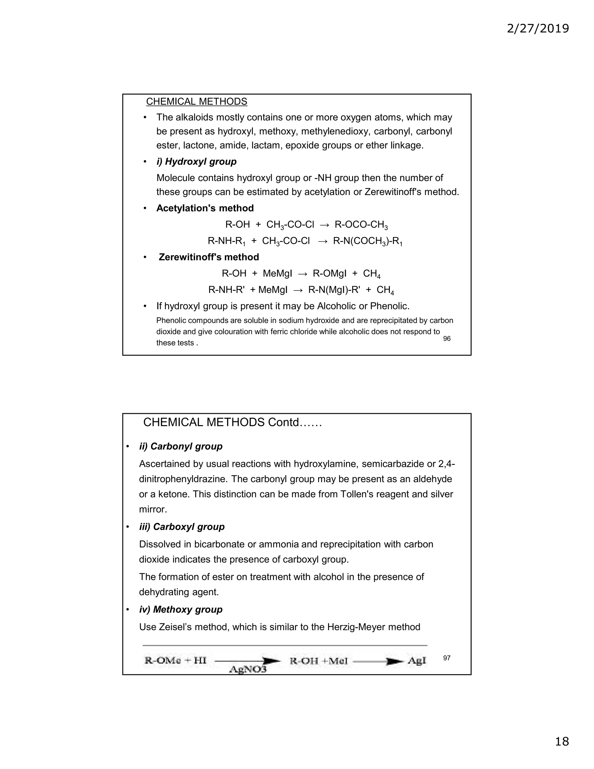 alkaloids -General methods of structural elucidation of Alkaloids ...