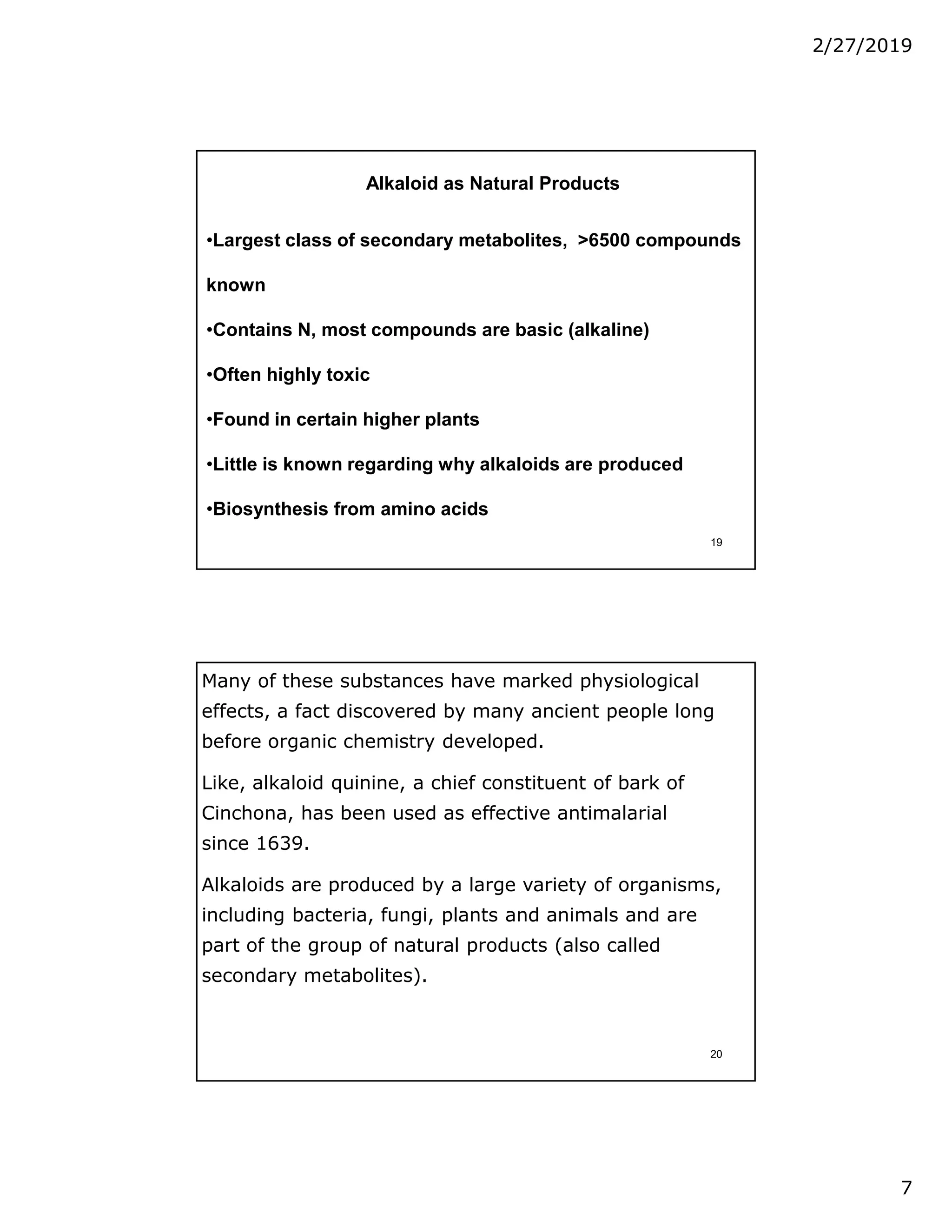 alkaloids -General methods of structural elucidation of Alkaloids ...