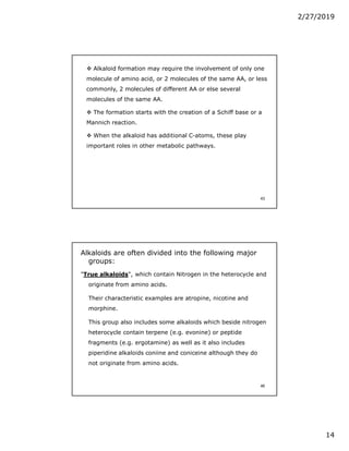 alkaloids -General methods of structural elucidation of Alkaloids ...