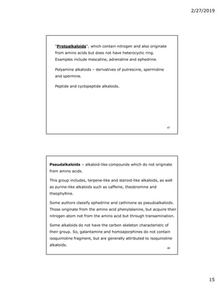alkaloids -General methods of structural elucidation of Alkaloids ...