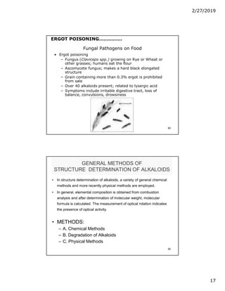 alkaloids -General methods of structural elucidation of Alkaloids ...