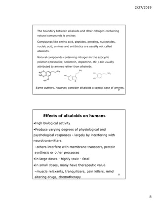 alkaloids -General methods of structural elucidation of Alkaloids ...