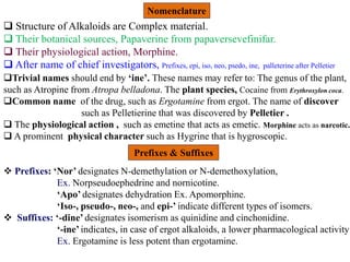Alkaloids bio synthesis : control, mechanism & application. | PDF