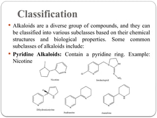 Alkaloids: Definition, classification, extraction, general properties ...