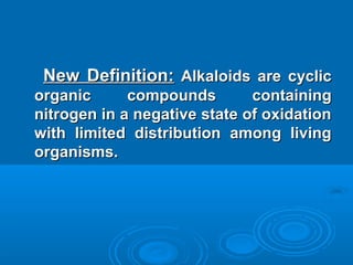 Alkaloids introduction | PPT