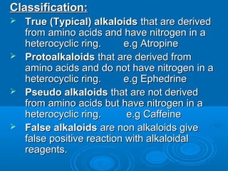 Alkaloids introduction | PPT