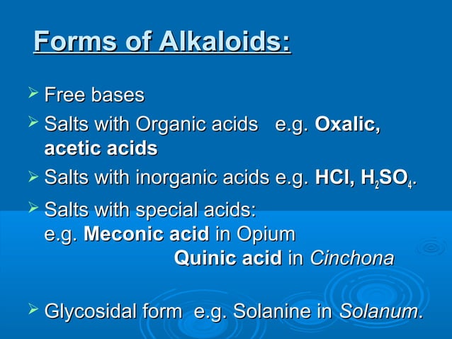 Alkaloids introduction | PPT