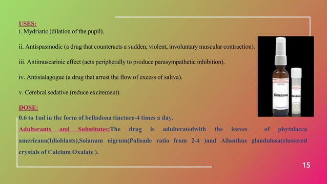 Alkaloids vinca,rauwolfia,belladona,opium | PPTX