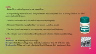 Alkaloids vinca,rauwolfia,belladona,opium | PPTX