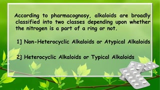 CHEMISTRY OF ALKALOIDS | PPTX