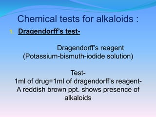 Alkaloids: Introduction, Property and classification | PPT