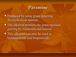 Alkaloids in fungi | PPT