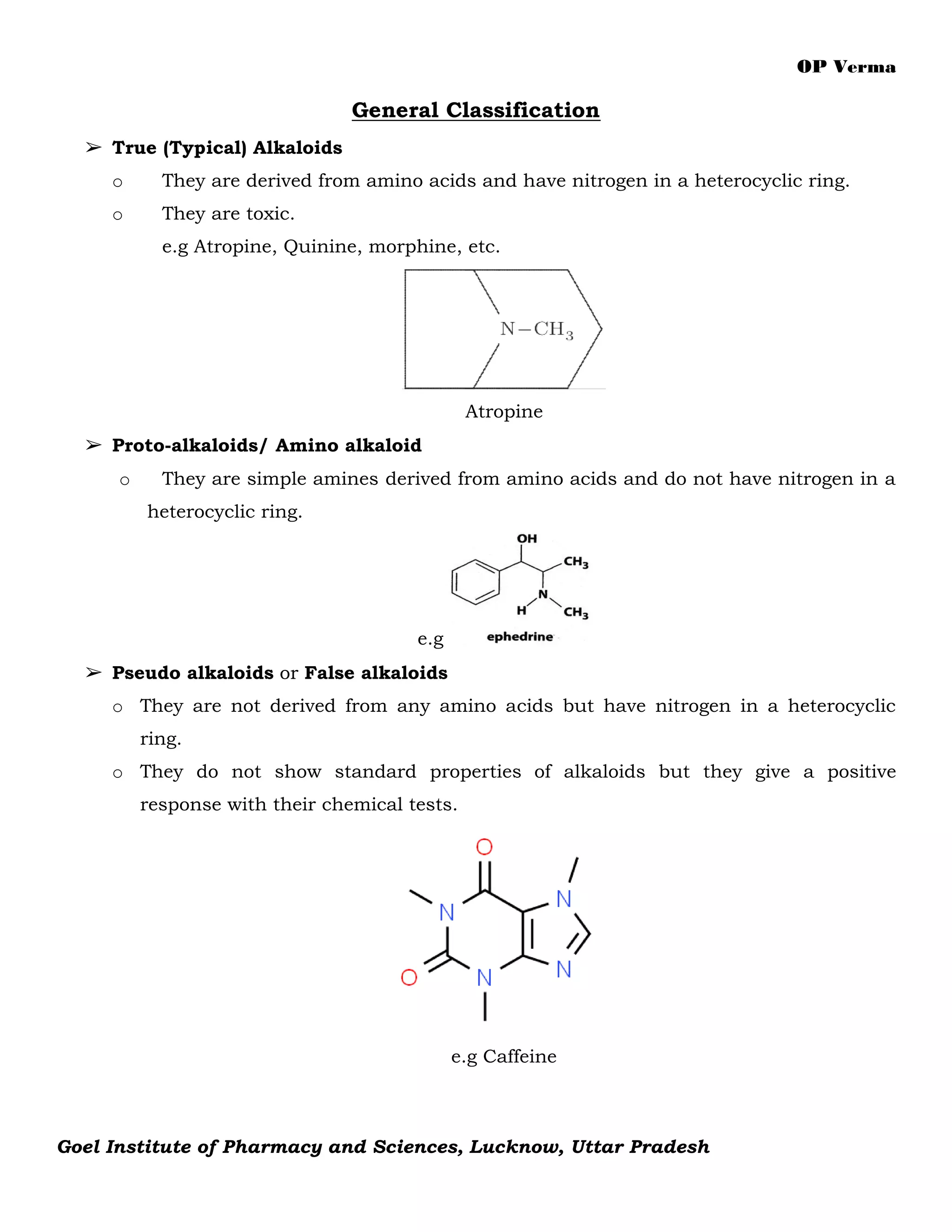 Alkaloids: An overview | PDF