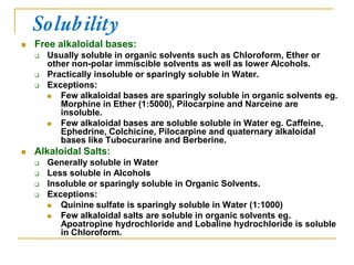 Alkaloids Introduction and classification | PDF