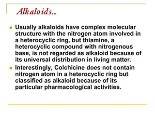 Alkaloids Introduction and classification | PDF