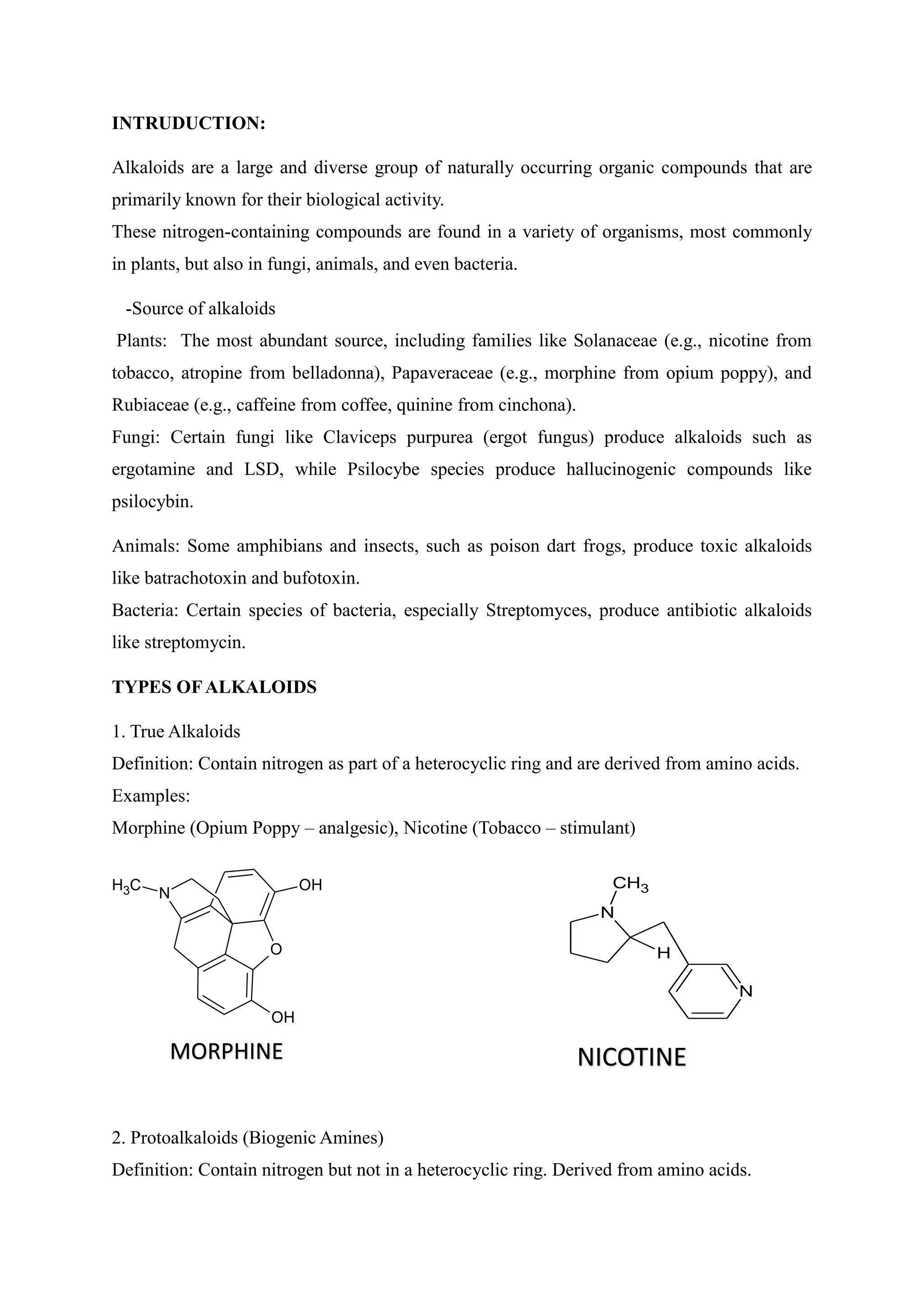 Alkaloids, classification, structural Elucidation. | PDF