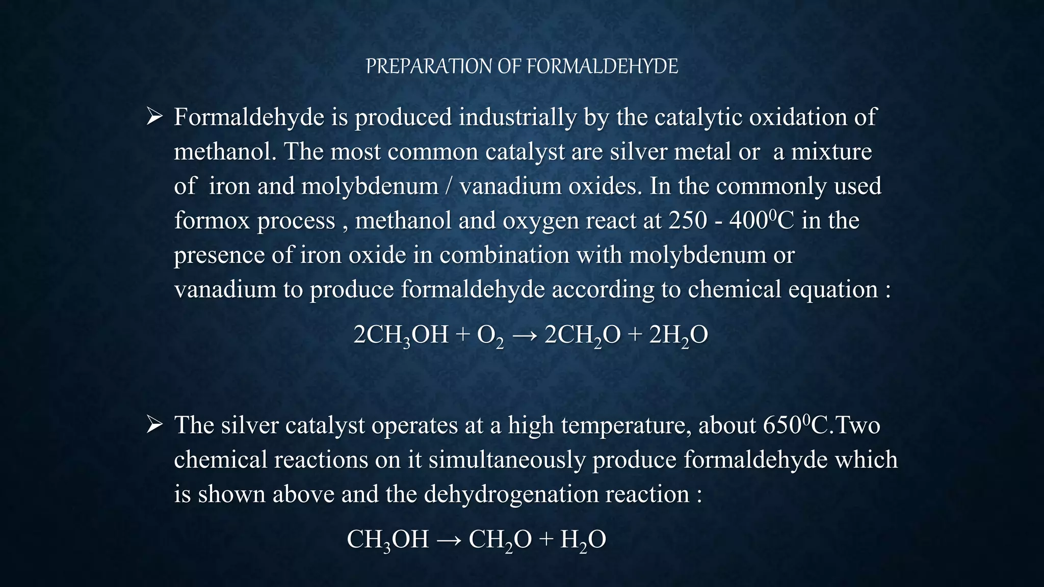 formaldehyde | PPTX