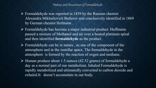 formaldehyde | PPTX