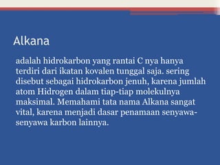 Alkana alkena-alkuna | PPT