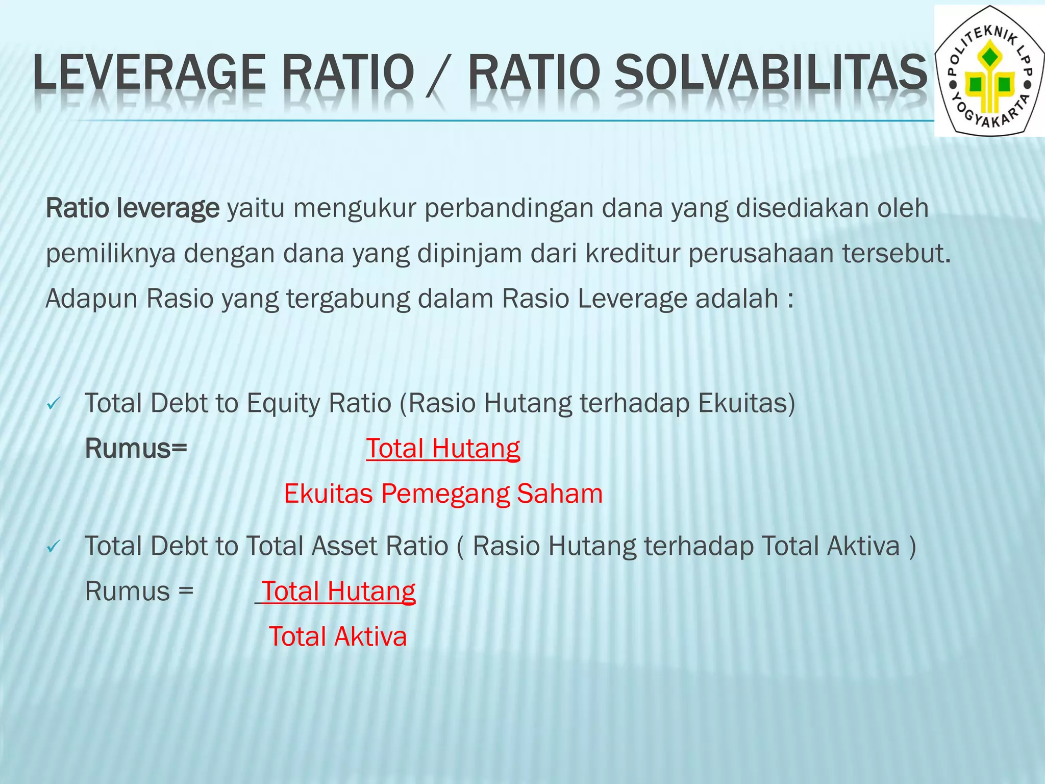 Analisis Ratio - Analisis Laporan Keuangan | PDF