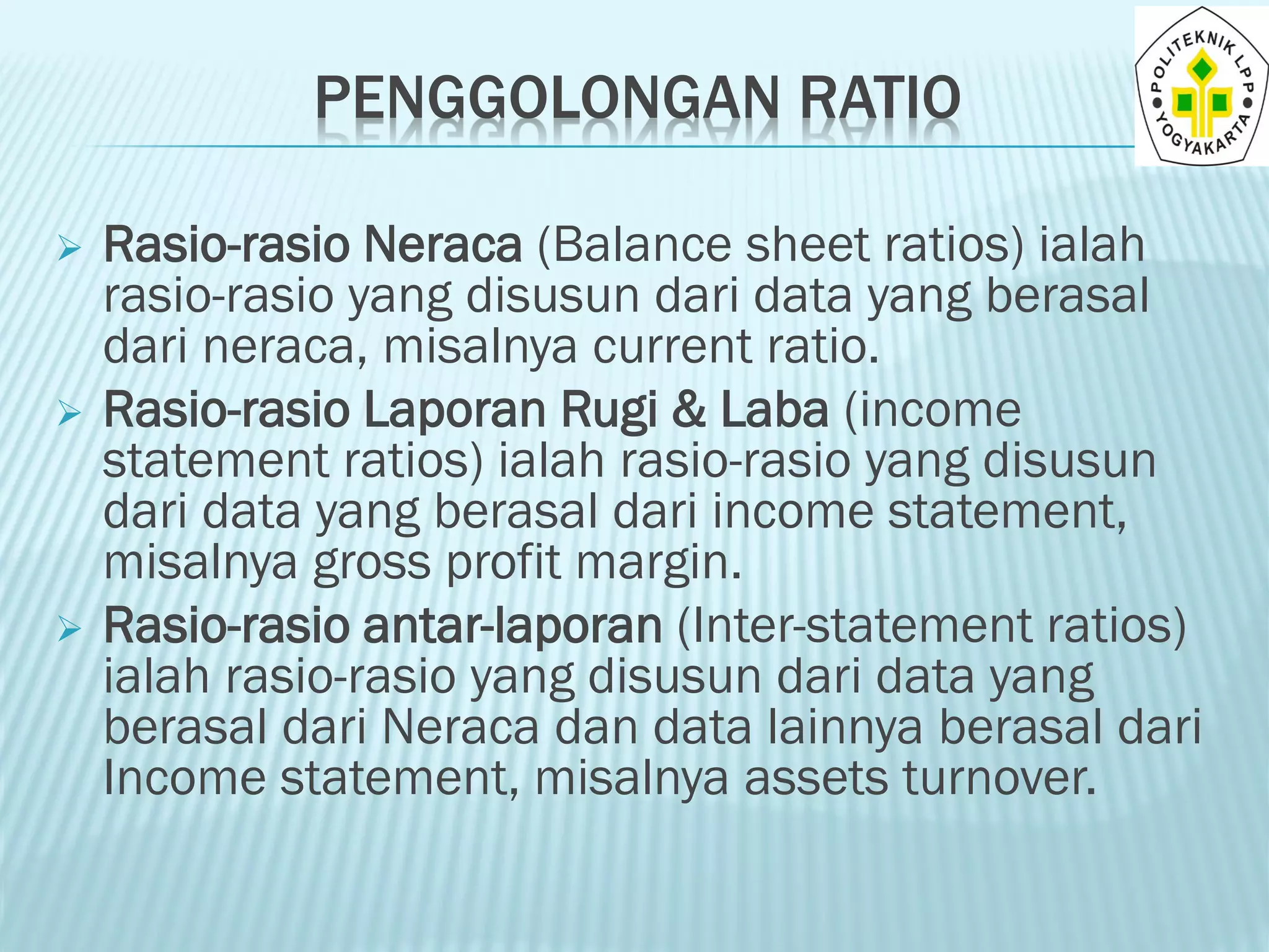 Analisis Ratio - Analisis Laporan Keuangan | PDF