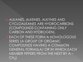 Organic Chemistry Functional Groups Alkane Alkene Alkyne