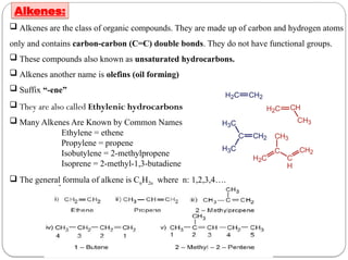 POC- I (UNIT-2) ALKANE, ALKENE AND CONJUGATED DIENES | PPTX